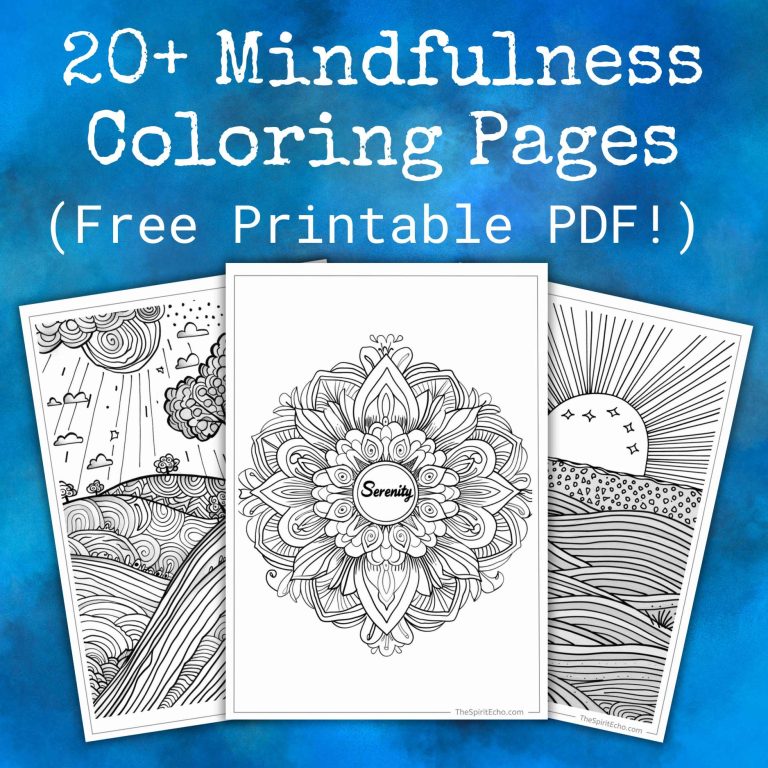 Unwind Your Mind: 20 FREE Mindfulness Colouring Pages to Spark Joy ...