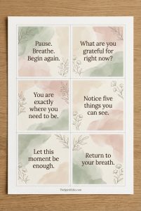 12 Free Printable Mindfulness Cards for Calm, Centred Living - the ...