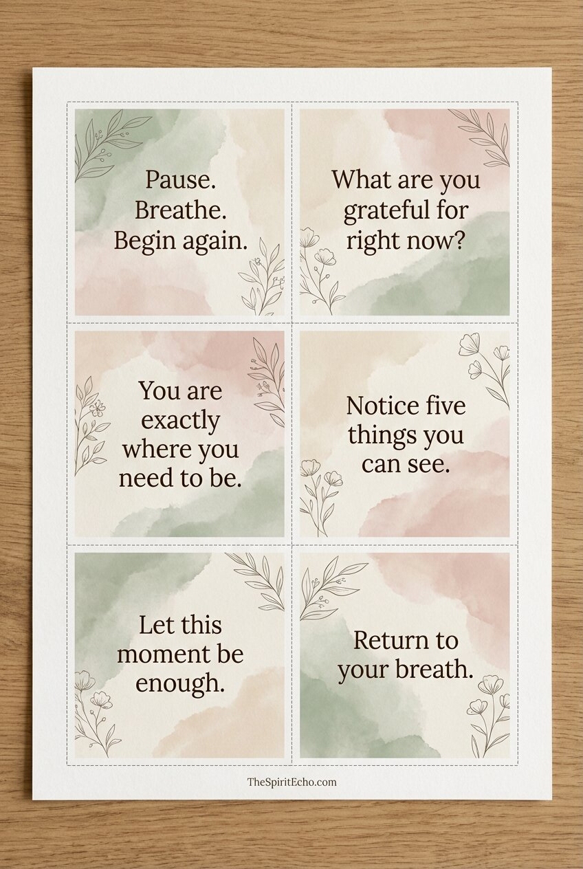 12 Free Printable Mindfulness Cards for Calm, Centred Living - the ...
