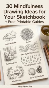 Mindfulness Drawing Ideas for Your Sketchbook (Free Printable Prompts ...