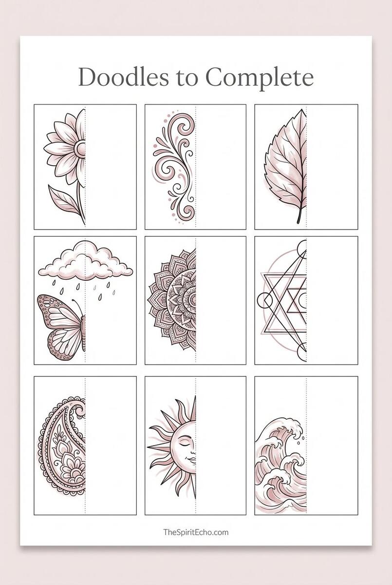 30 Calming Doodles for Anxiety & Stress Relief (Free Printable) - the ...